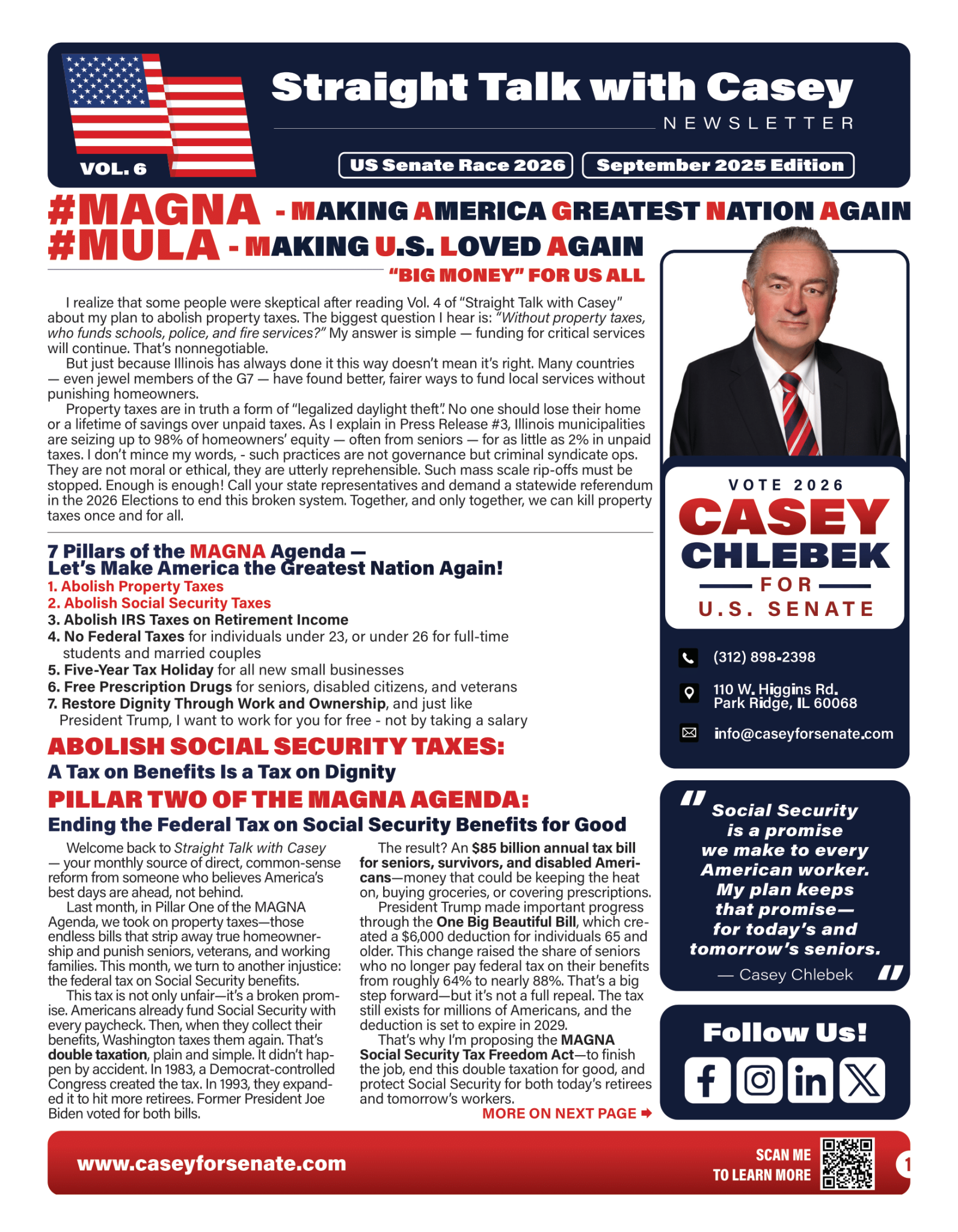 Casey for Senate 2026 - Illinois candidate for US Senate
