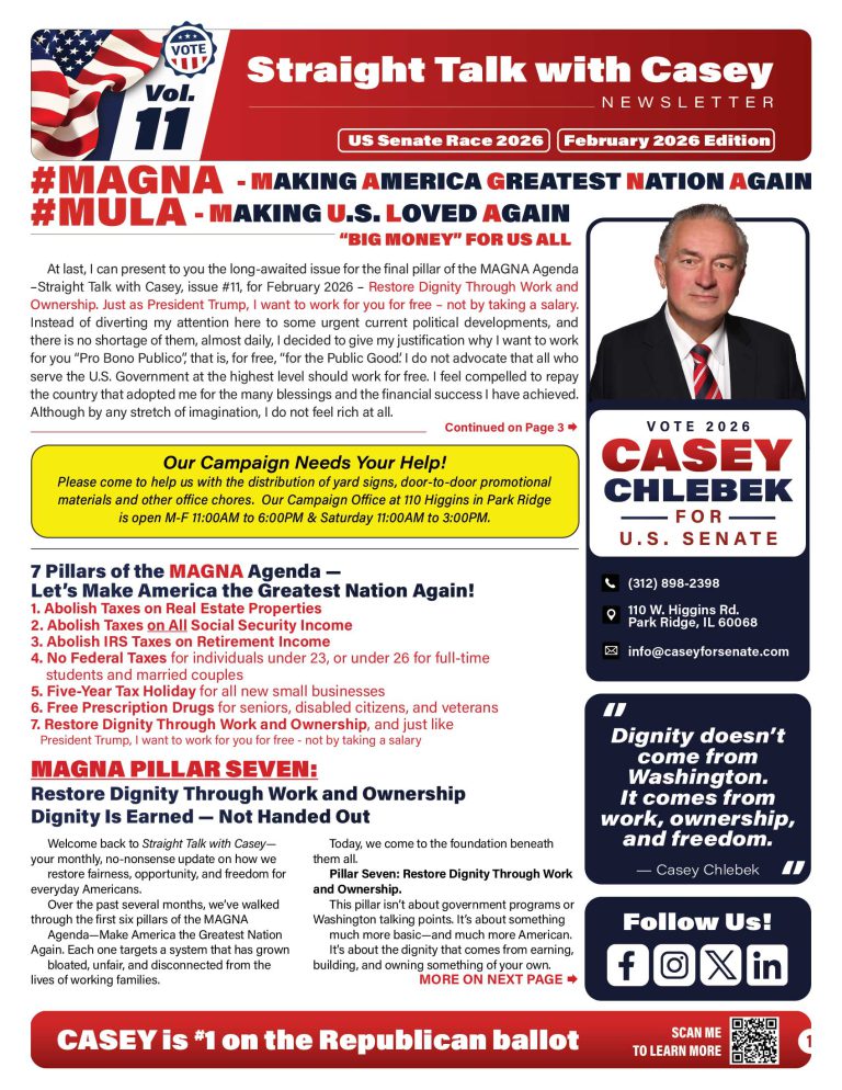 February Issue - VOL 11 - Casey for Senate 2026